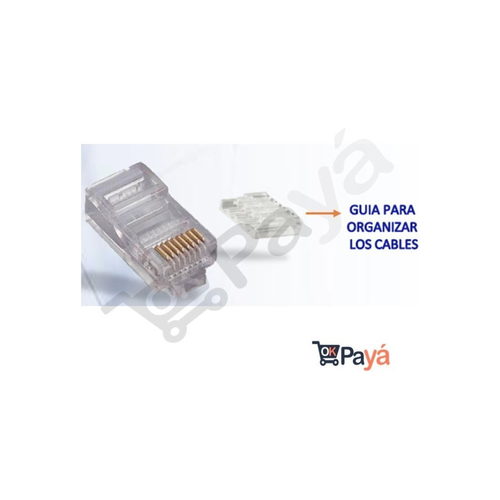 50 Conectores Rj45 Categoria 6 Con Guia
